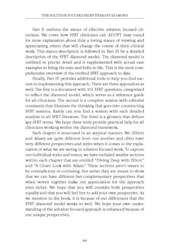 The Solution Focused Brief Therapy Diamond